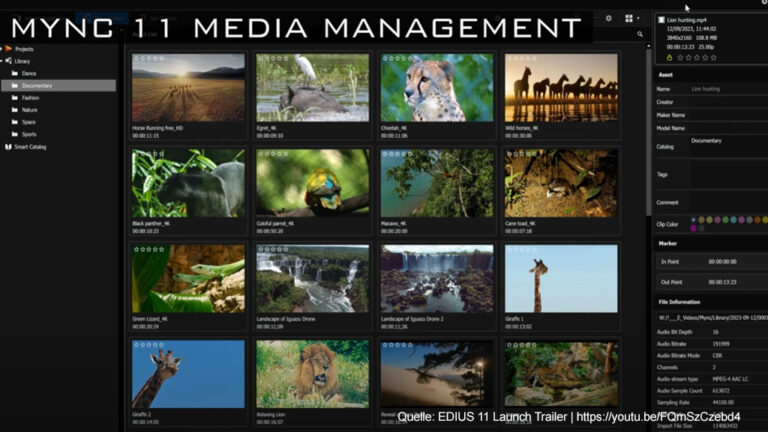 EDIUS 11 - Schnittsoftware von Grass Valley