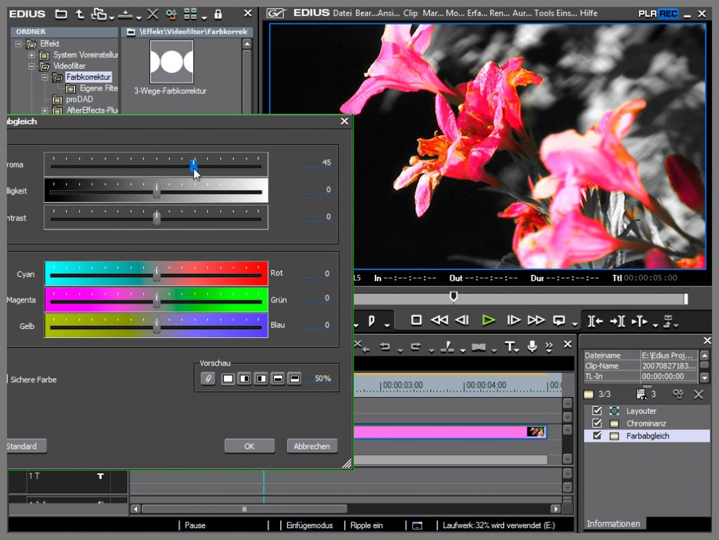 EDIUS Aufbaukurs 1 - Layouter, Filter, Masken und Effekte
